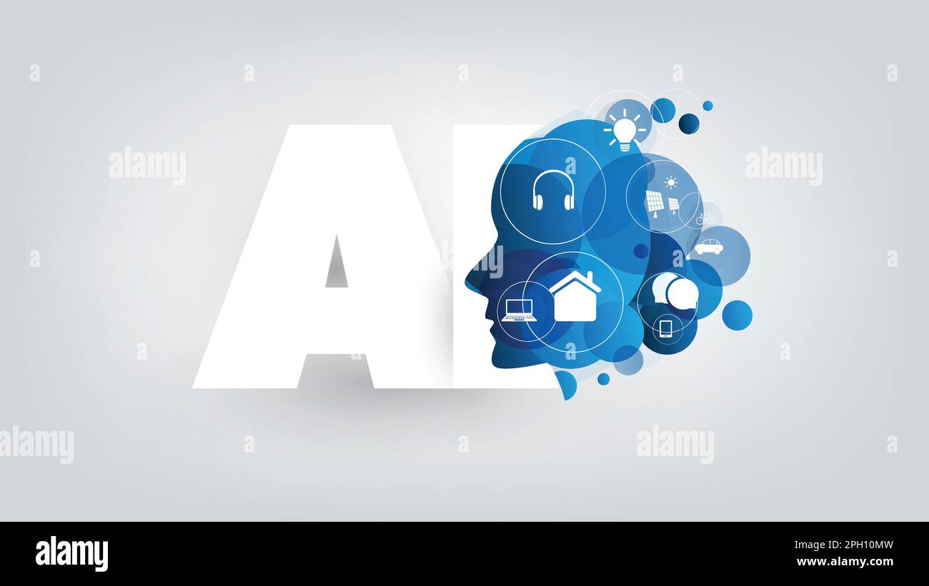 Abstract Blue and White Digital Technology, Machine Learning ...