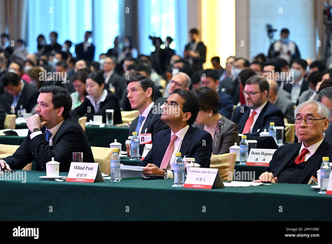 Beijing, China. 25th Mar, 2023. Delegates attend the Economic Summit of ...