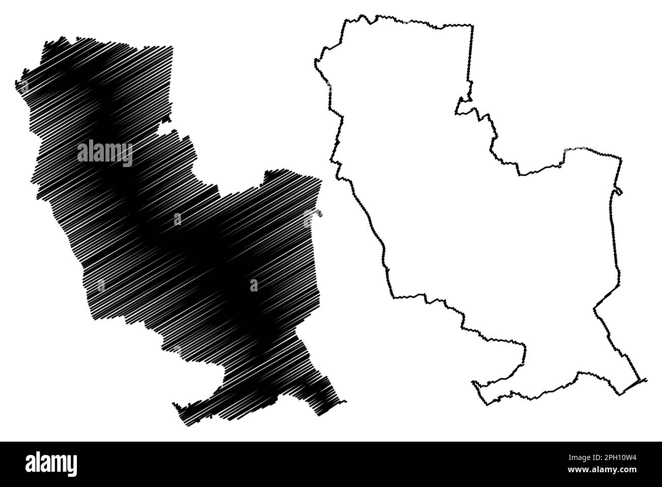Map of south kesteven Black and White Stock Photos & Images - Alamy