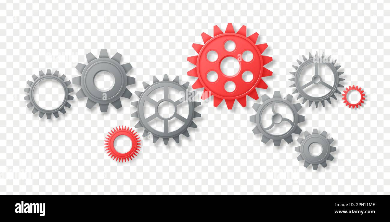 3d gear. Cog wheels. Infographic components. Engine system. Machine ...