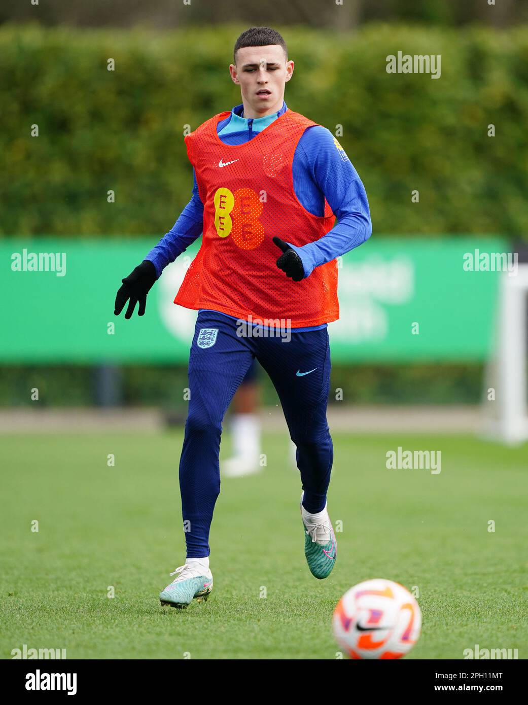 England's Phil Foden during a training session at the Hotspur Way ...