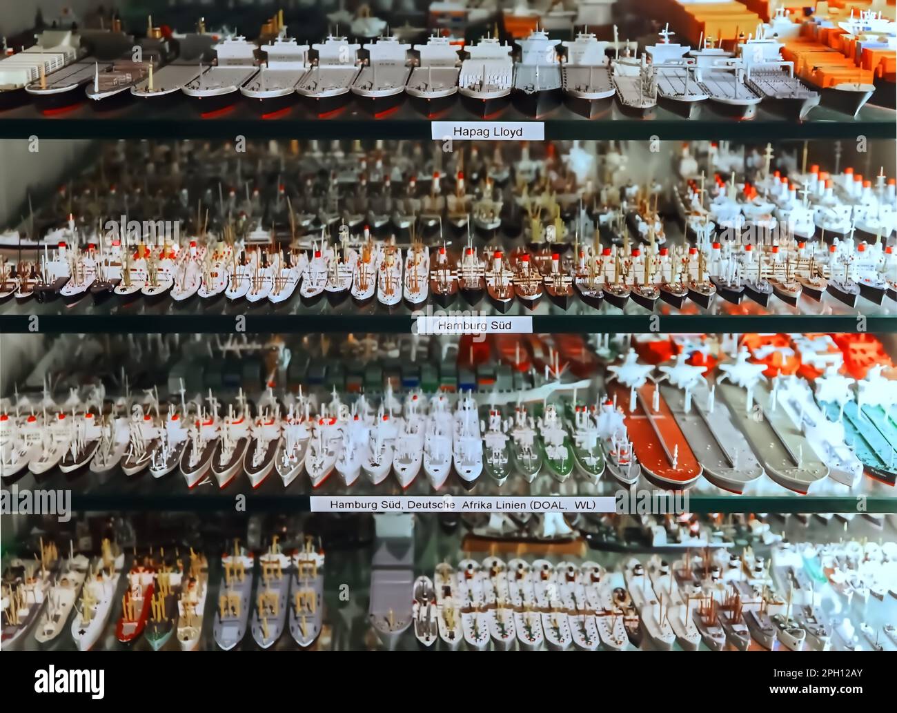 Inside the international Maritime Museum of Hamburg miniature art ships ...