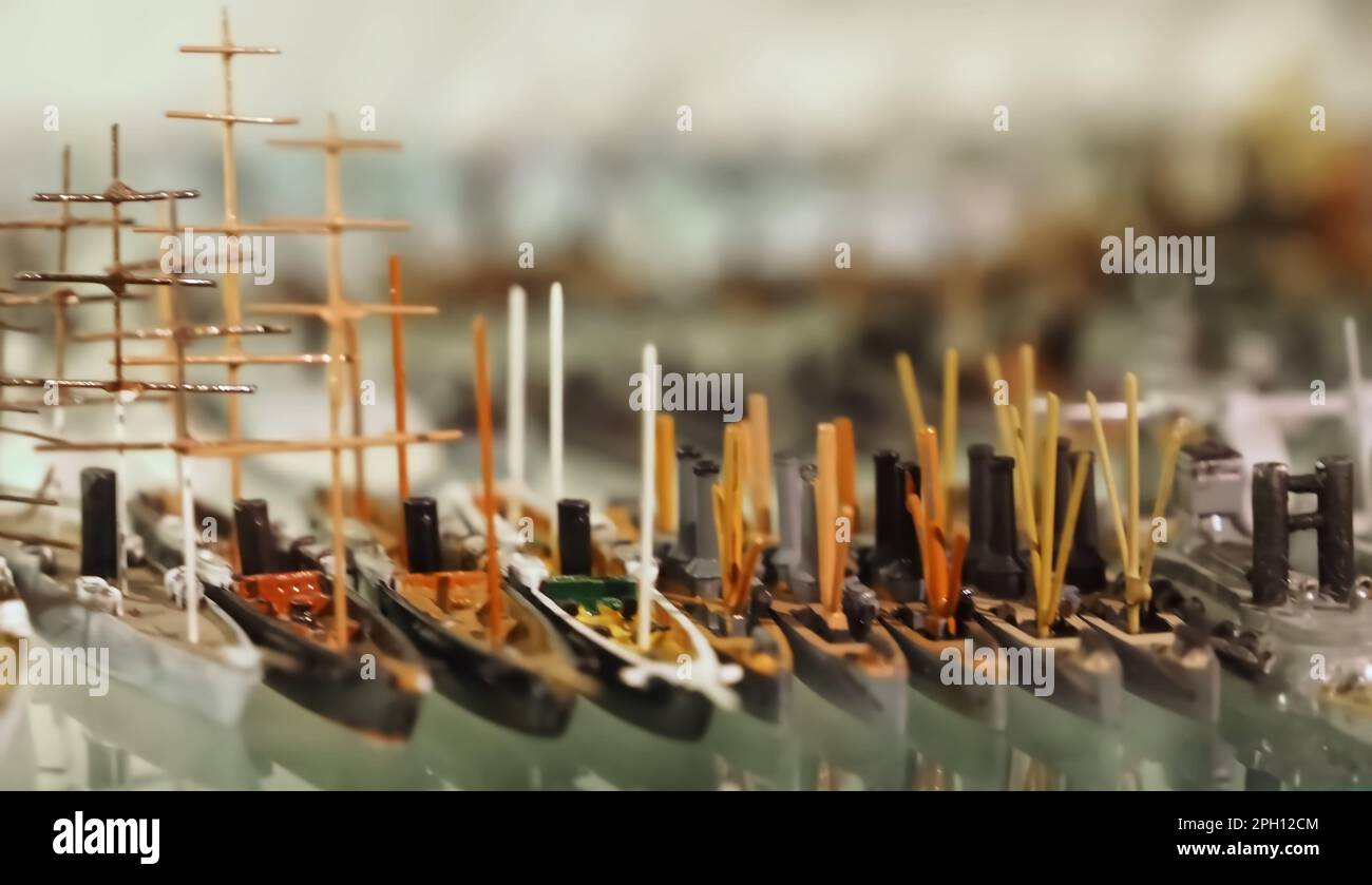Inside the international Maritime Museum of Hamburg miniature art ships ...