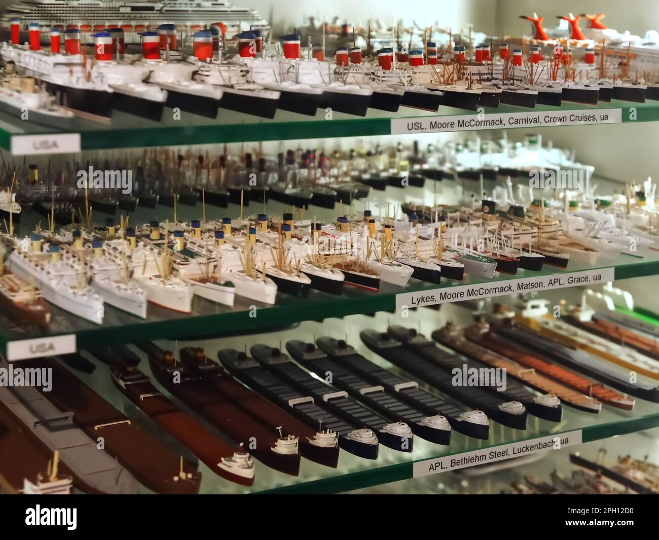 Inside the international Maritime Museum of Hamburg miniature art ships ...