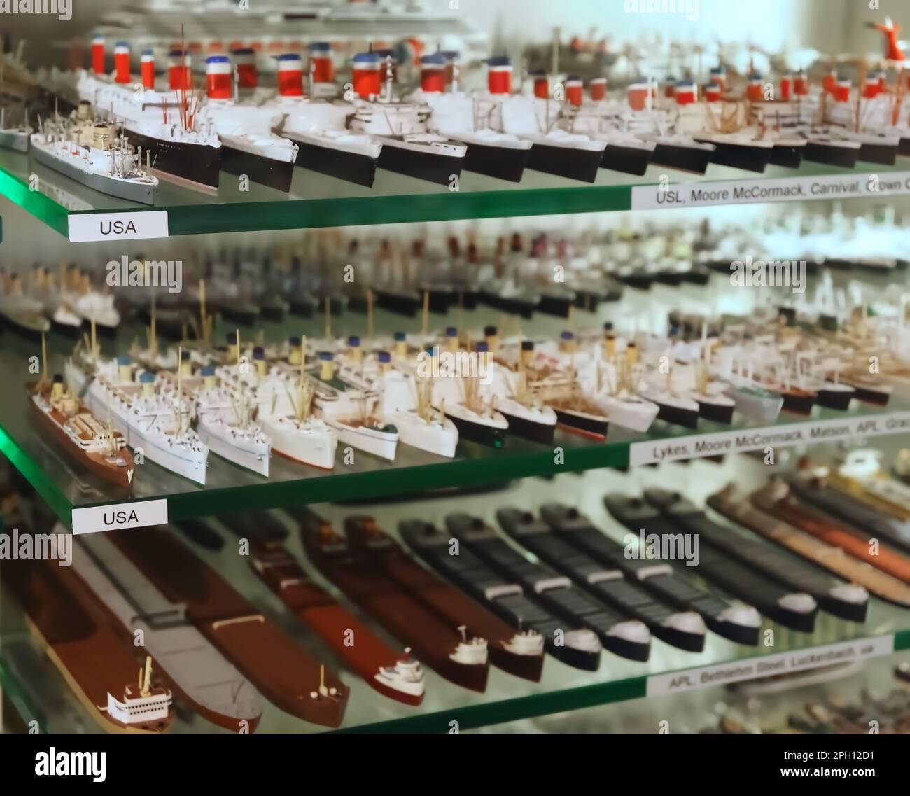 Inside the international Maritime Museum of Hamburg miniature art ships ...