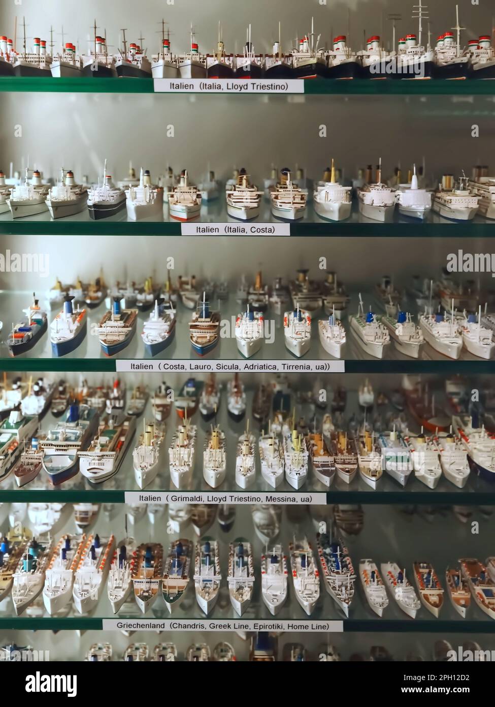 Inside the international Maritime Museum of Hamburg miniature art ships ...