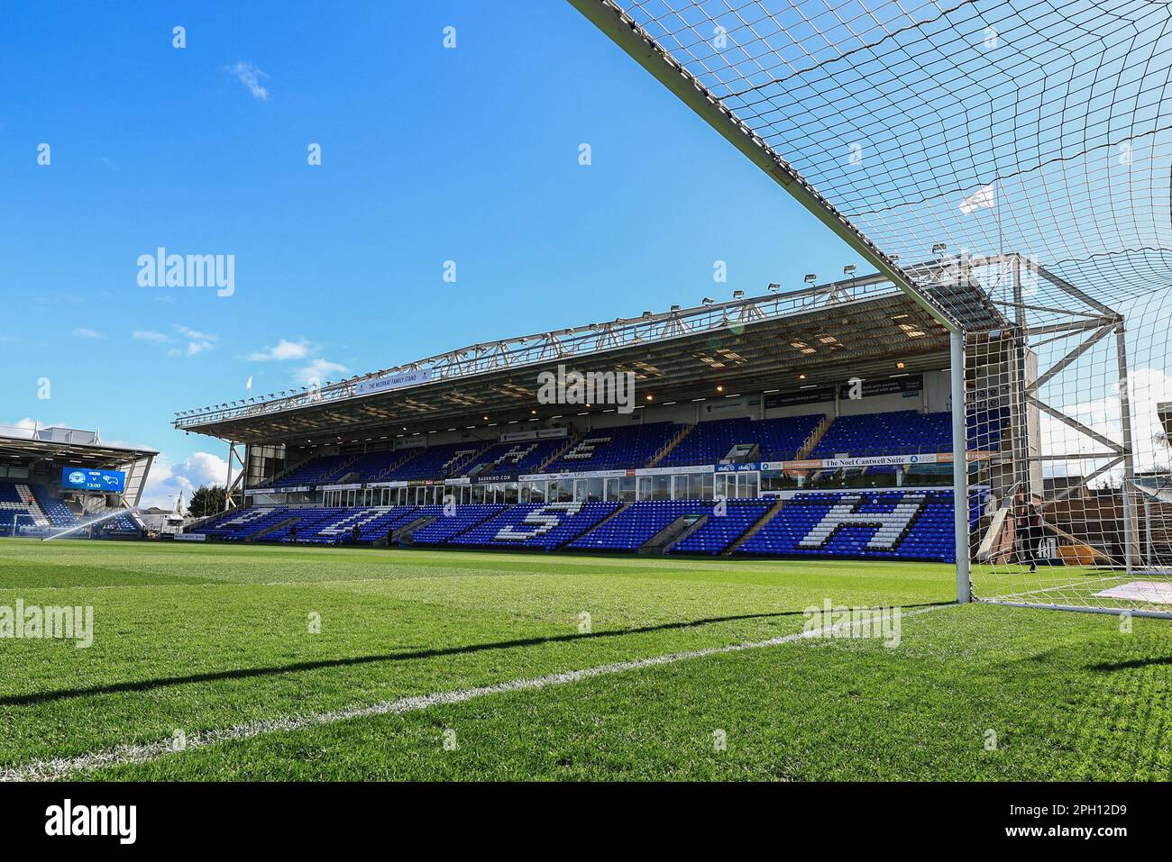 A general view of the Weston Homes Stadium ahead of the Sky Bet League ...