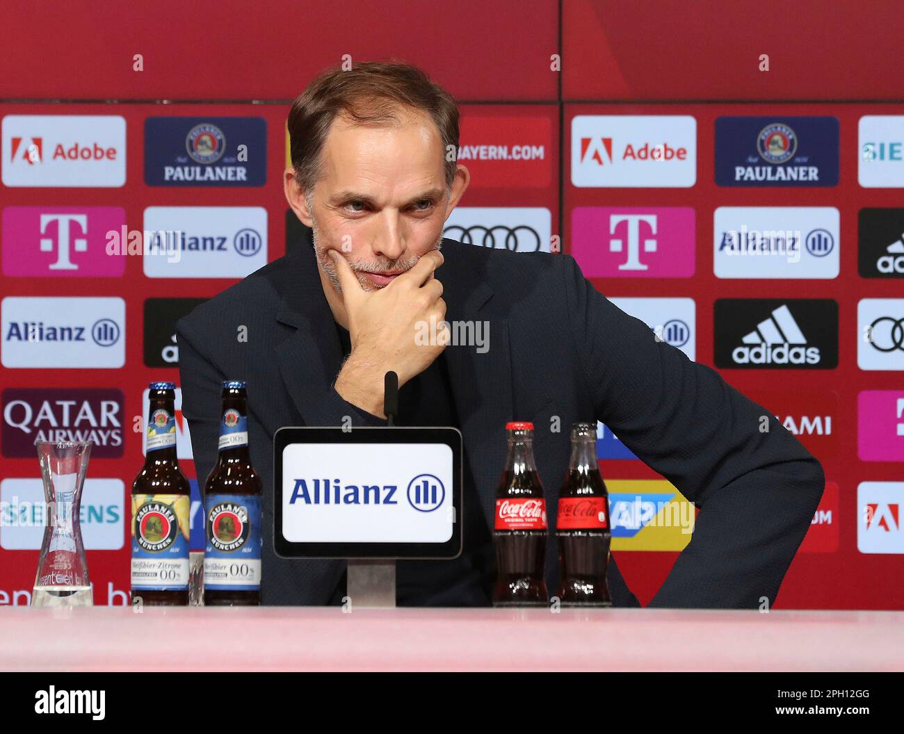 Fc bayern introduces thomas tuchel as the new head coach hi-res stock ...