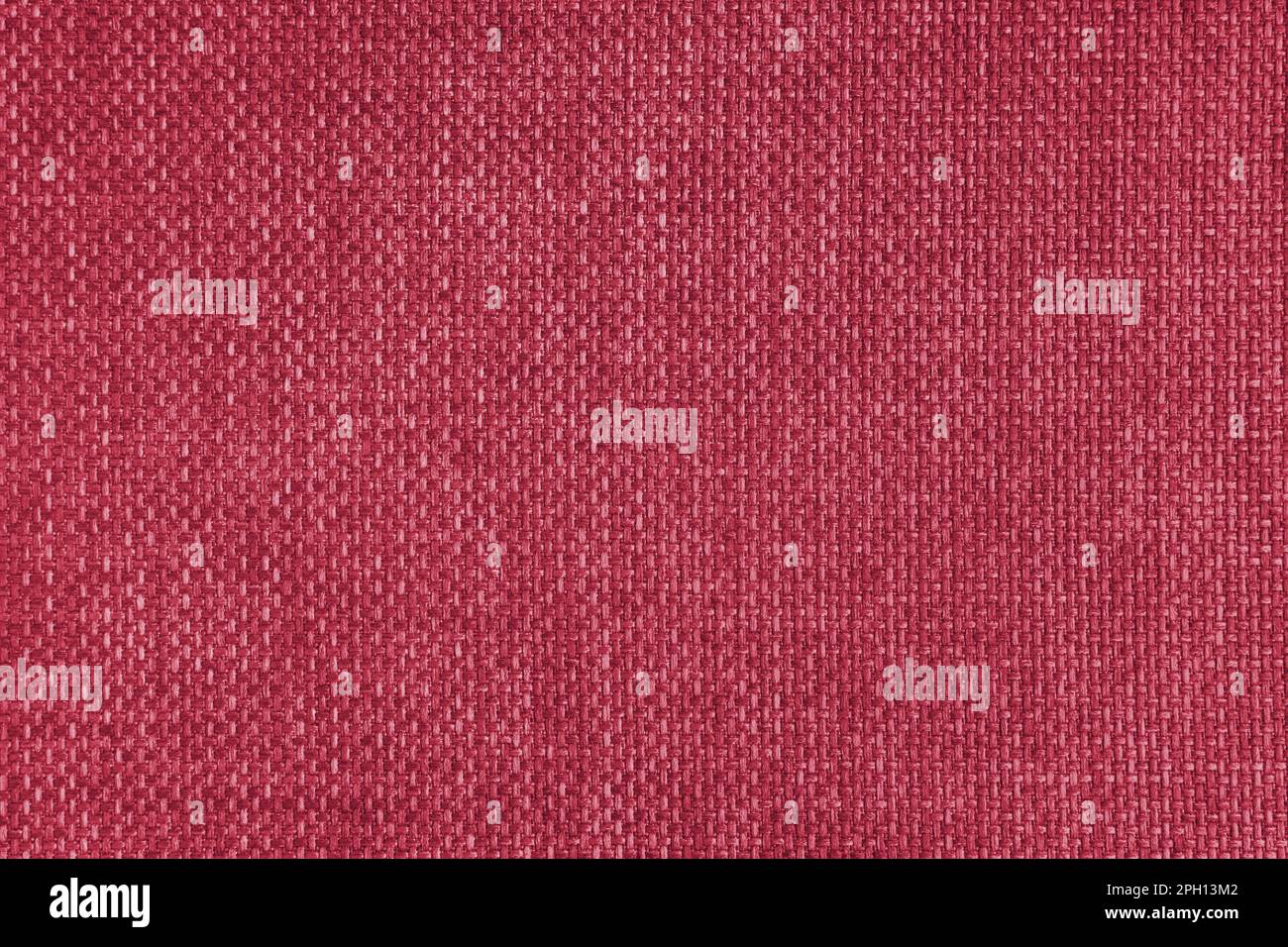 Jacquard woven upholstery, bright red coarse fabric texture. Textile ...