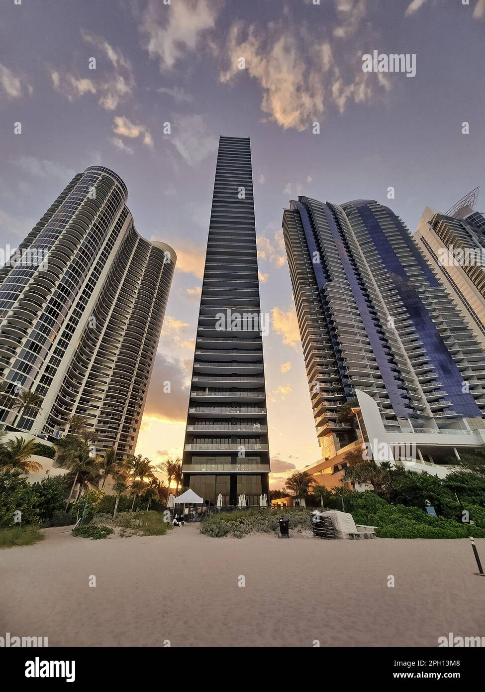 Sunny Isles beach with high-rise buildings modern urban architecture ...