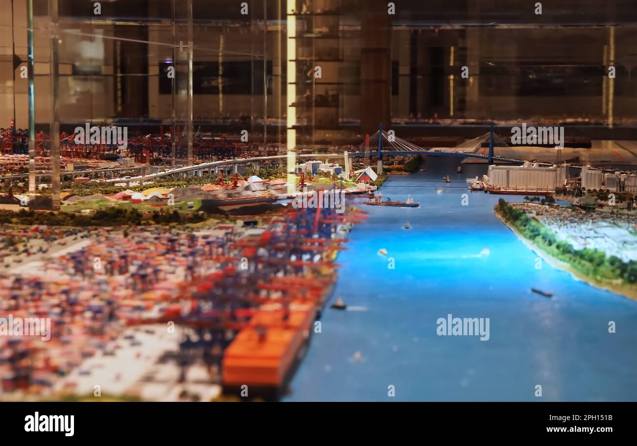Inside the international Maritime Museum of Hamburg miniature art ships ...