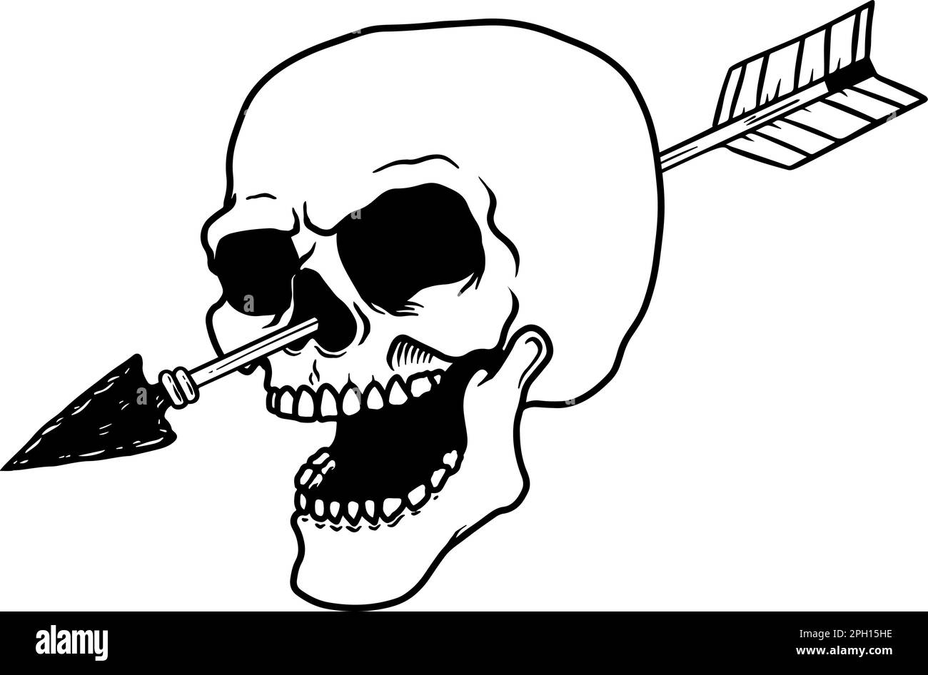 Death with arrow skeleton Black and White Stock Photos & Images - Alamy