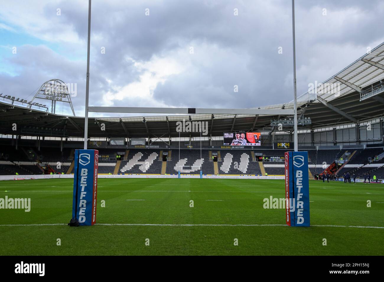 General view inside The MKM Stadium ahead of the Betfred Super League ...
