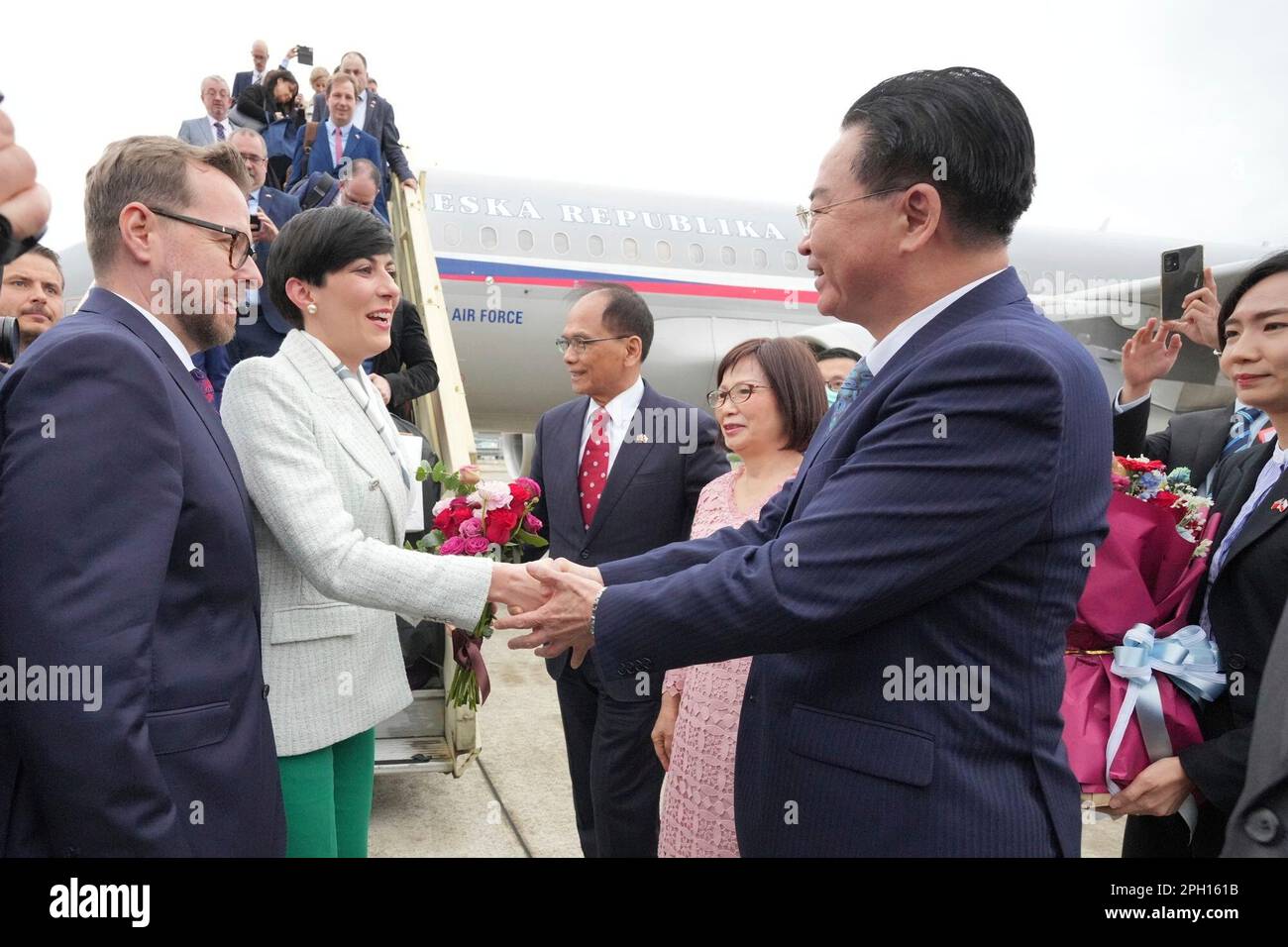 In this photo released by the Taiwan Ministry of Foreign Affairs, Czech ...