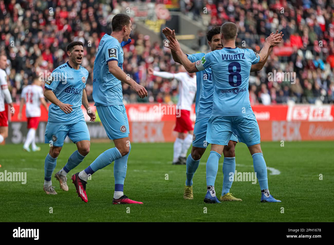 Essen, Germany. 25th Mar, 2023. Soccer: 3rd division, Rot-Weiss Essen ...