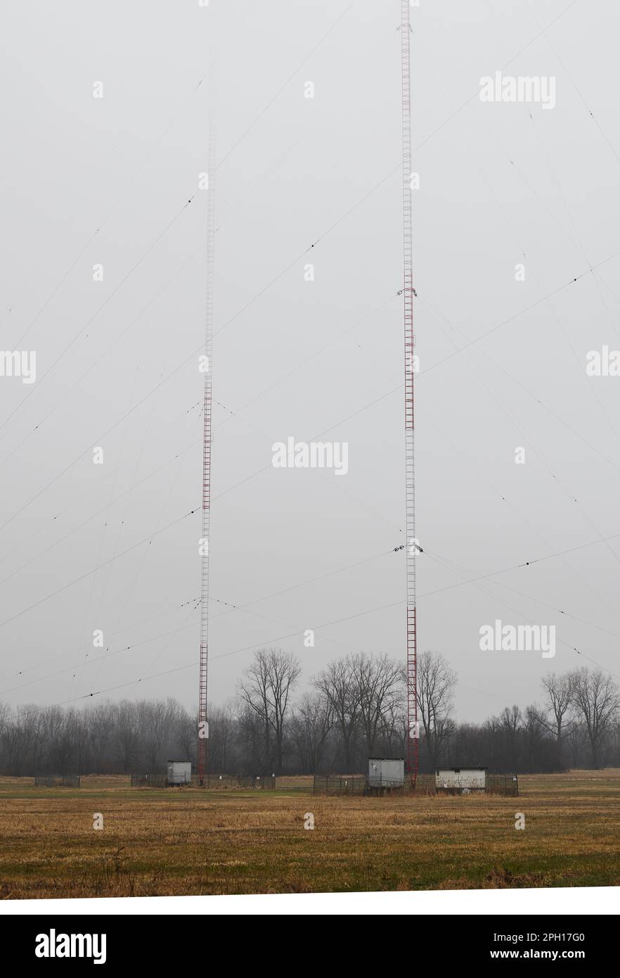 WOWO Radio Towers Stock Photo - Alamy