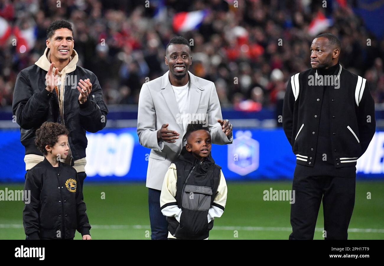 Saint Denis, France. 24th Mar, 2023. Raphael Varane, Blaise Matuidi and ...