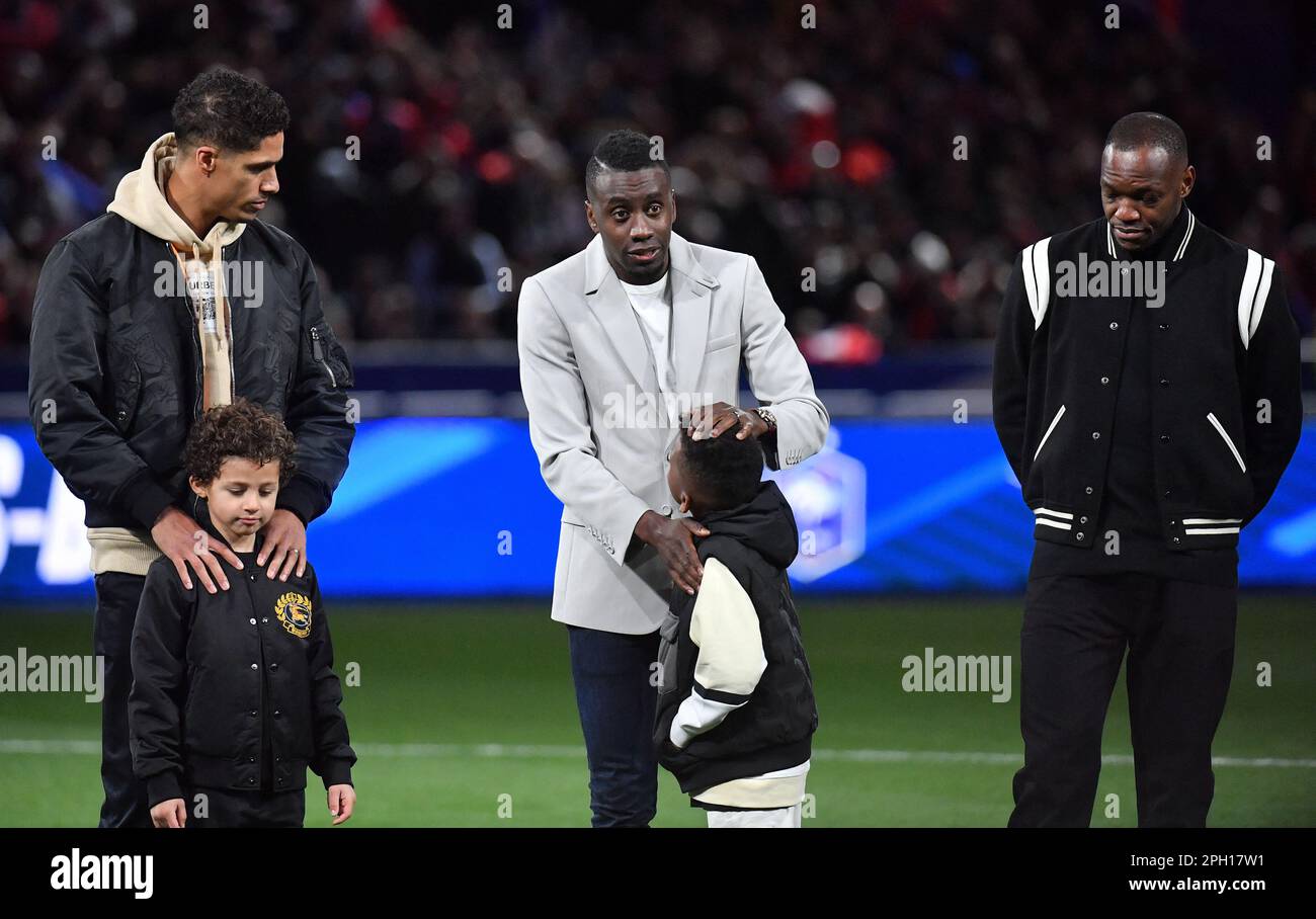 Saint Denis, France. 24th Mar, 2023. Raphael Varane, Blaise Matuidi and ...