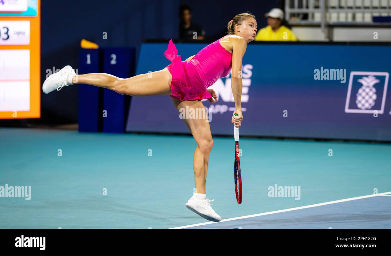 Camila Giorgi of Italy in action during the second round of the 2023 ...