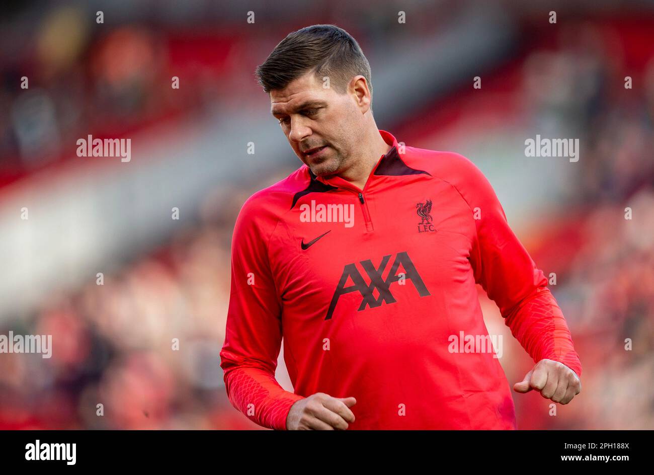 Ex-Liverpool Steven Gerrard before the Legends match at Anfield ...
