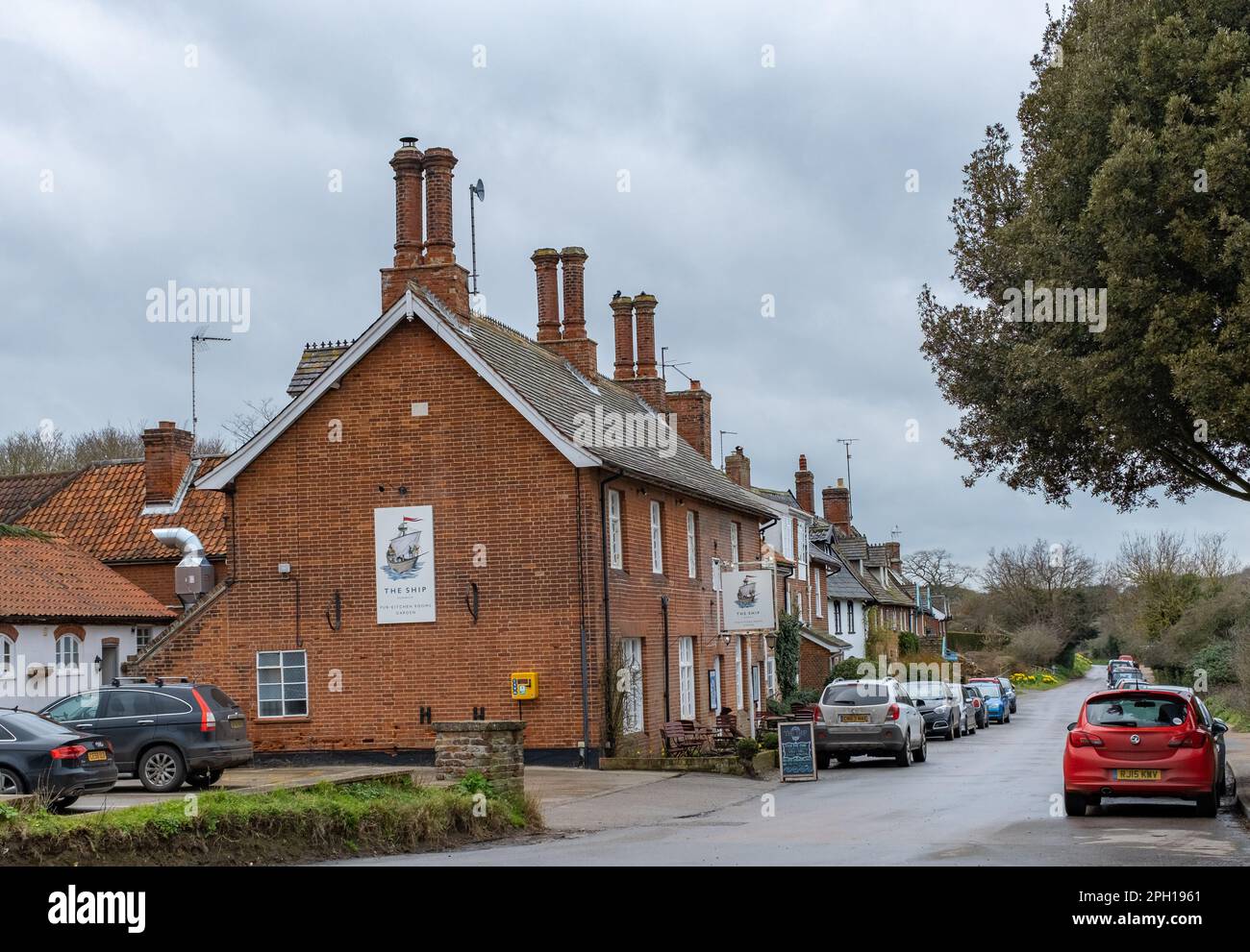 The exterior of the Ship Inn public house in Dunwich on the Suffolk ...