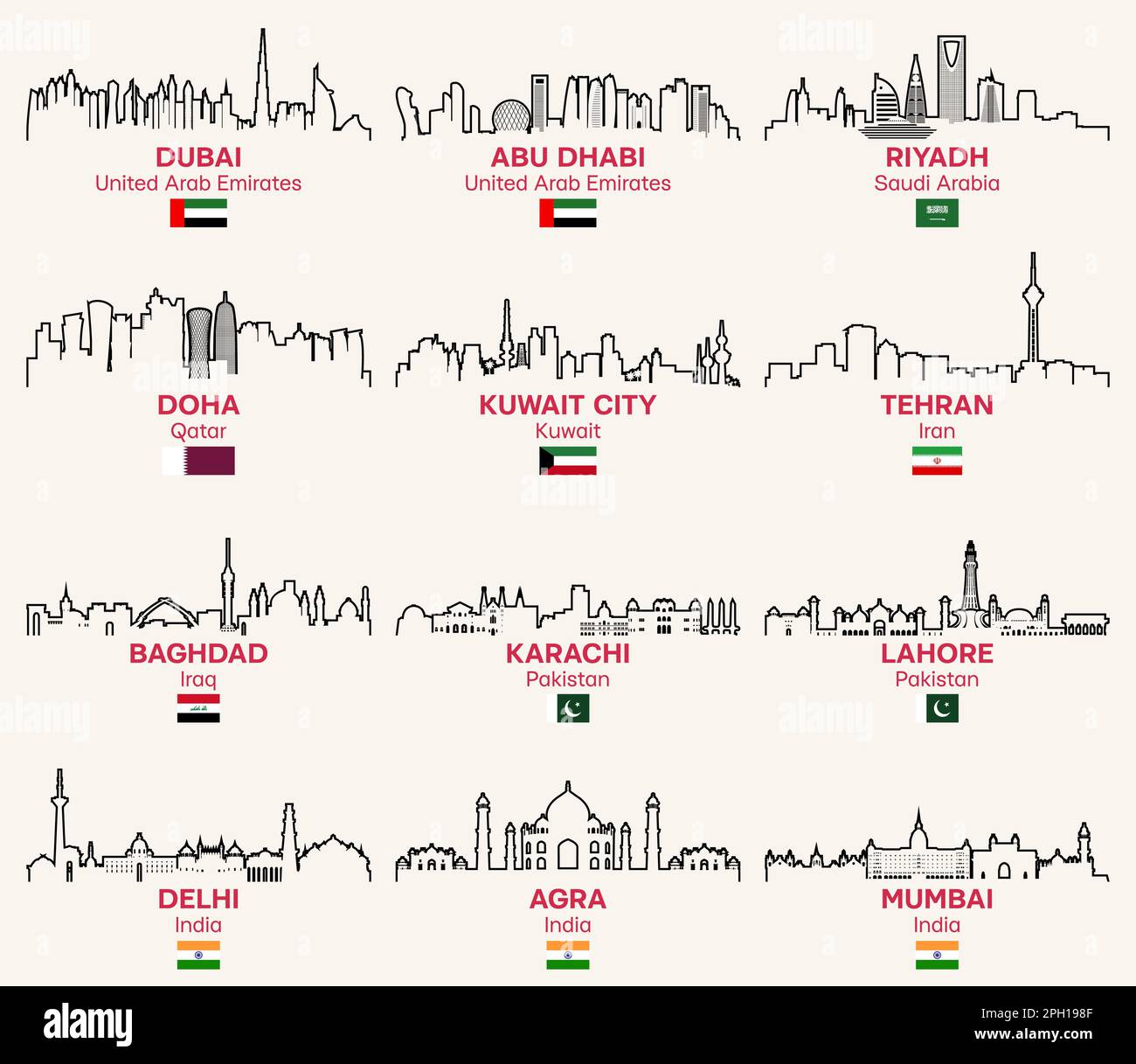 City skyline baghdad Stock Vector Images - Alamy