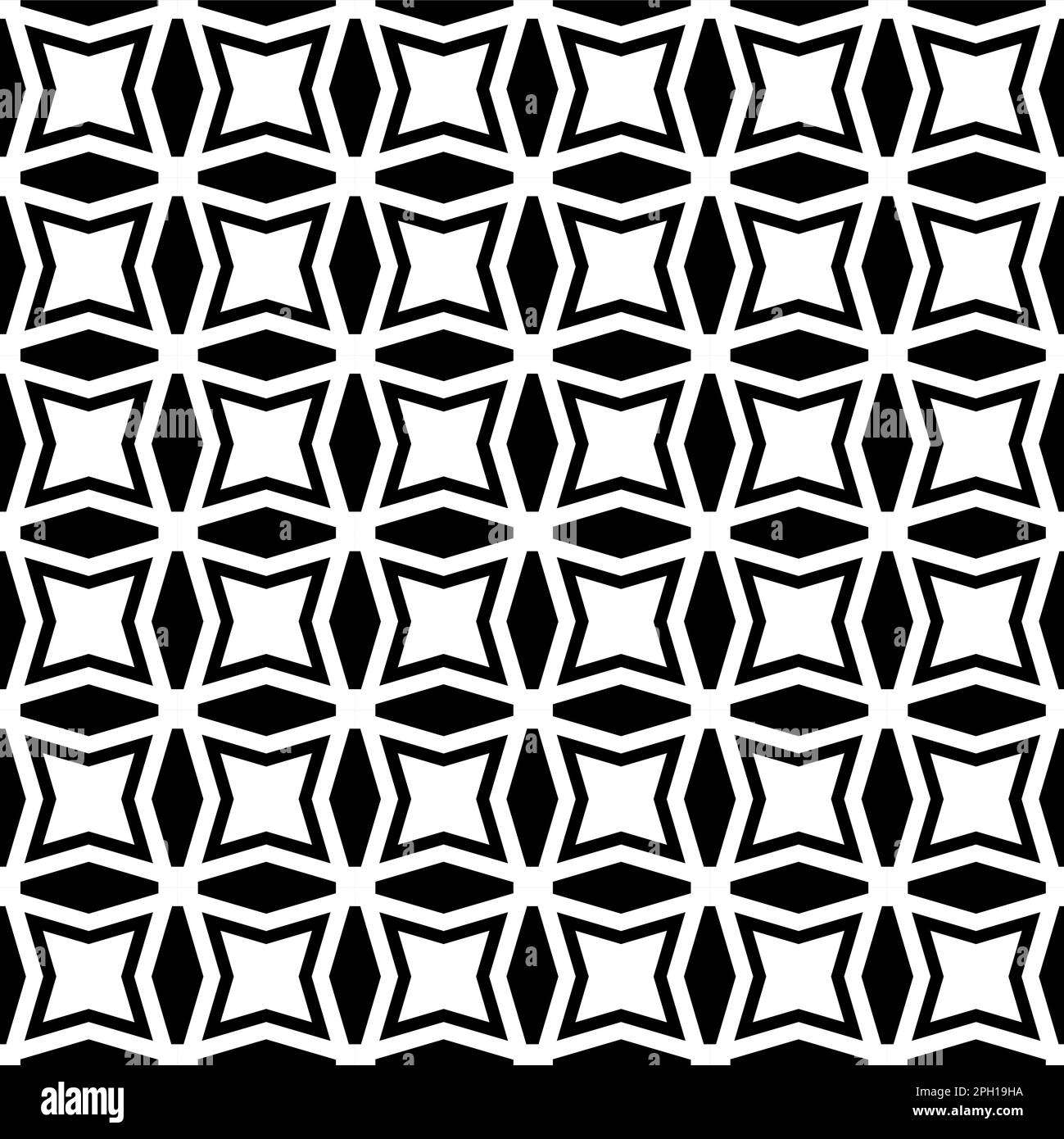 Abstract seamless pattern. Black quadrilateral on white background ...