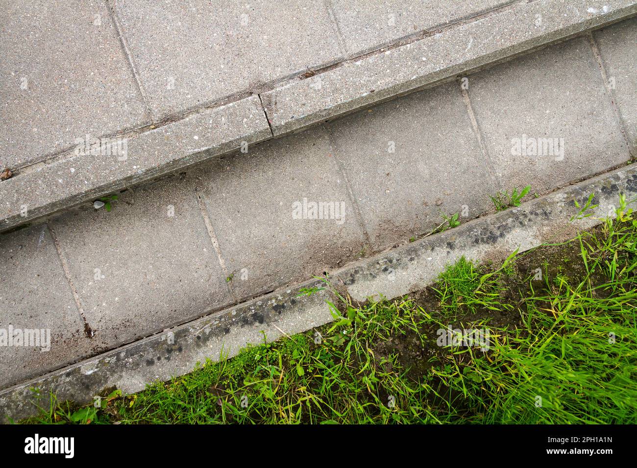The system of drainage of melt water, rain streams and floods. Close up ...