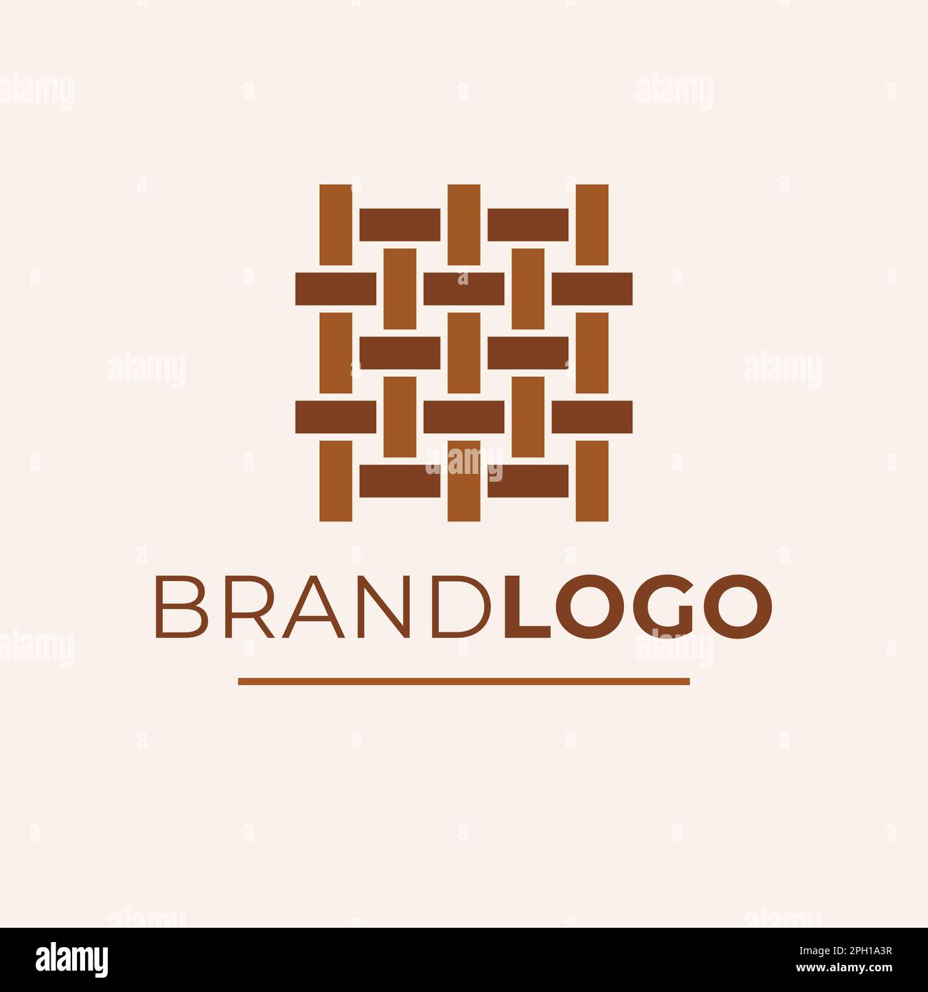 Weaving of threads brand logo design. Woven textile logotype. Modern ...