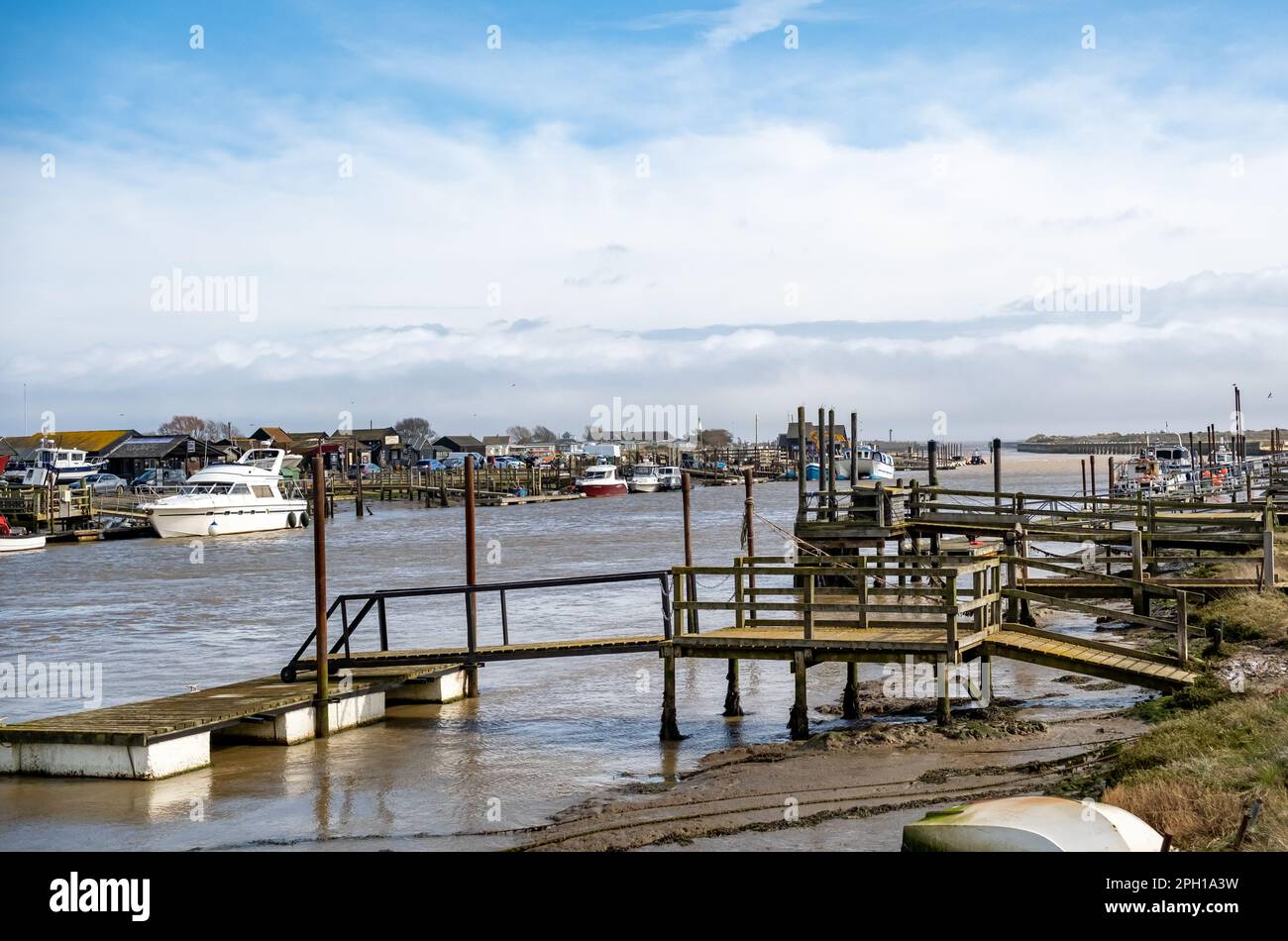 View across the River Blyth in Walberswick on the Suffolk Coast Stock ...