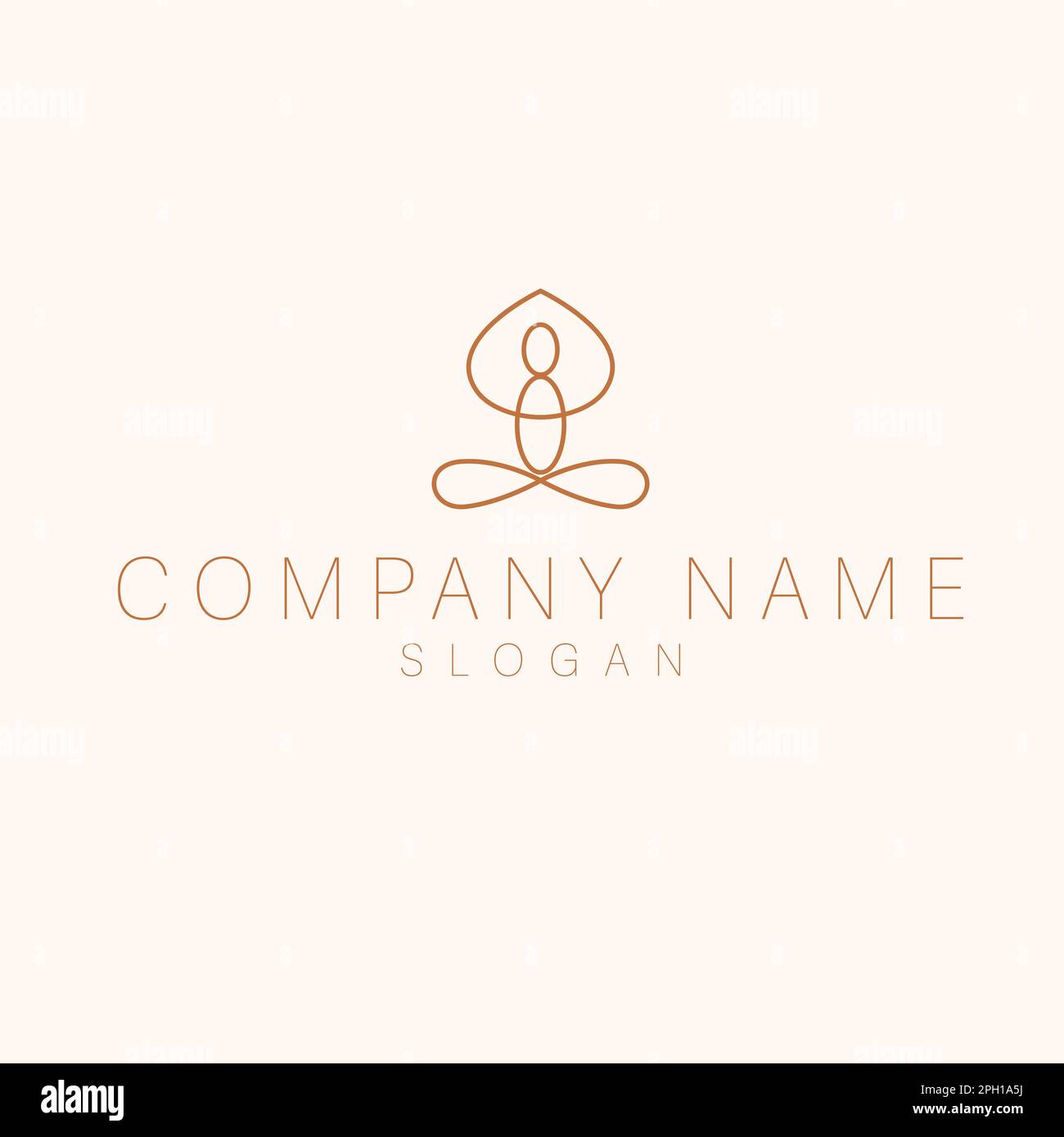 Yoga position brand logo design. Modern yogi logotype. Meditation logo ...