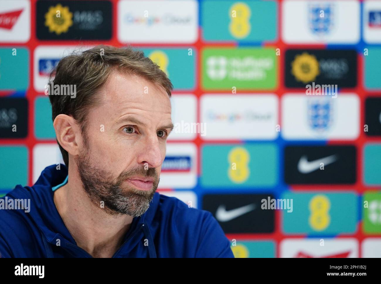England manager Gareth Southgate during a press conference at the ...