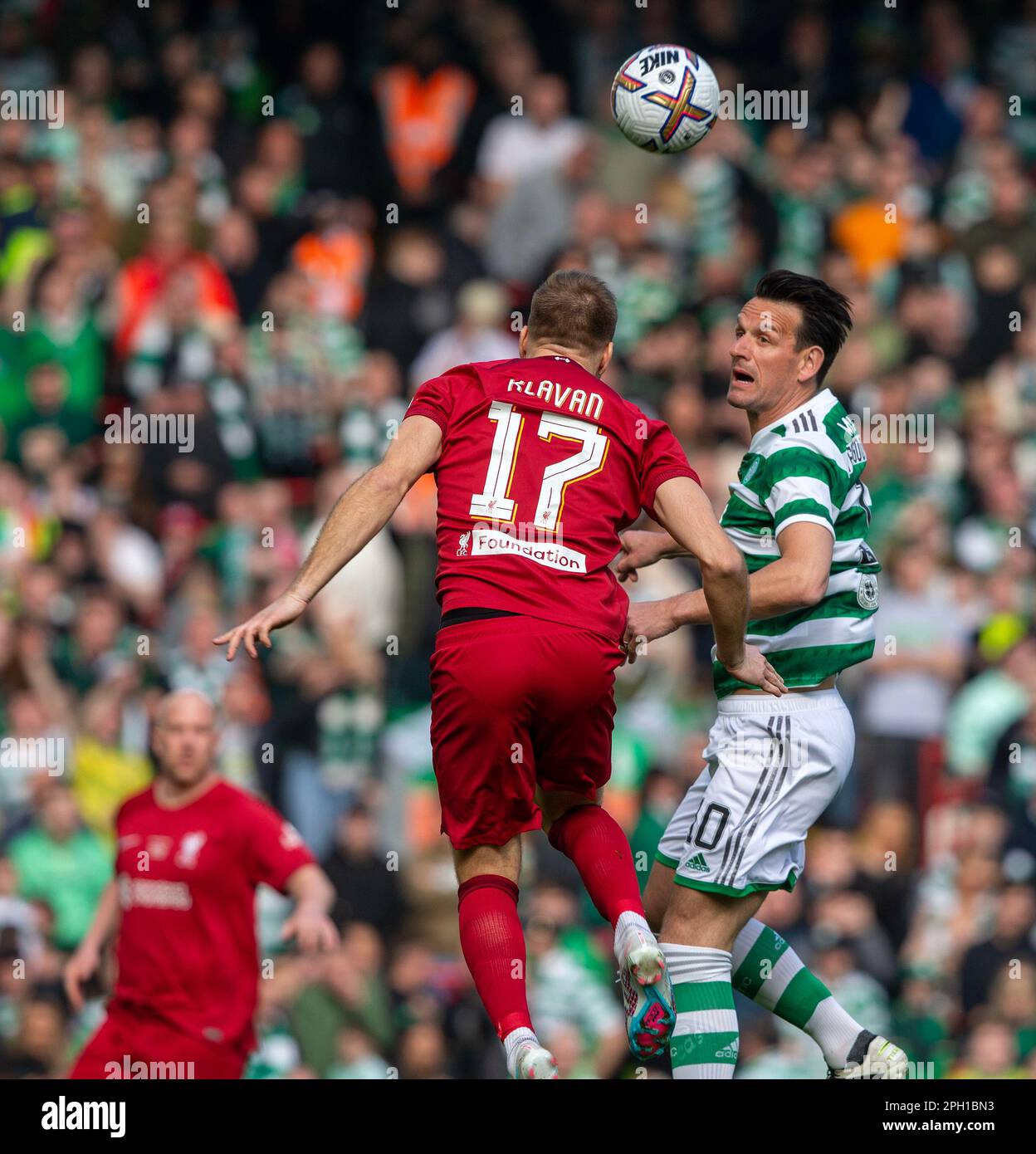 Celtic Legends Jan Vennegoor of Hesselink against Liverpool Legends ...