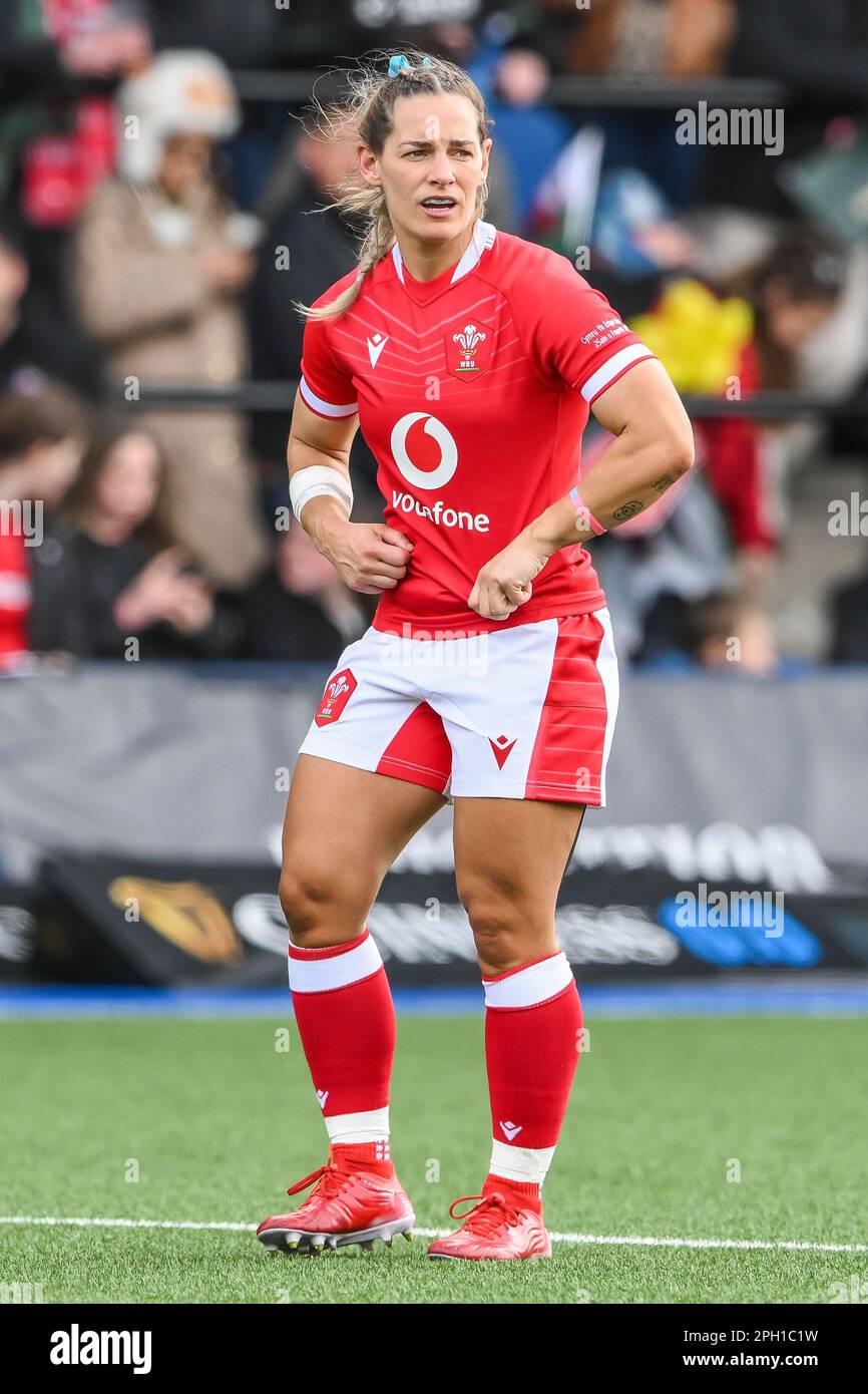 Kerin Lake of Wales during the TikTok Women’s Six Nations match Wales ...