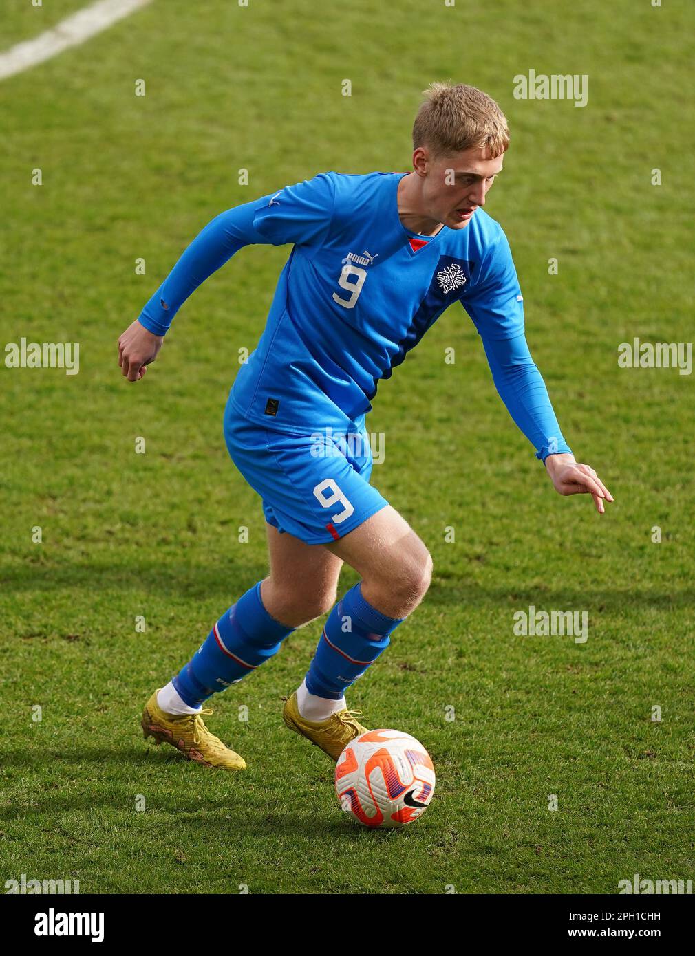 Iceland U19's Hilmir Rafn Mikaelsson during the UEFA U19 European ...