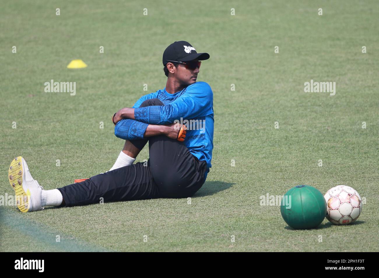 Hasan Mahmud as Cricket Team attends practice at Zahur Ahmed Chowdhury ...