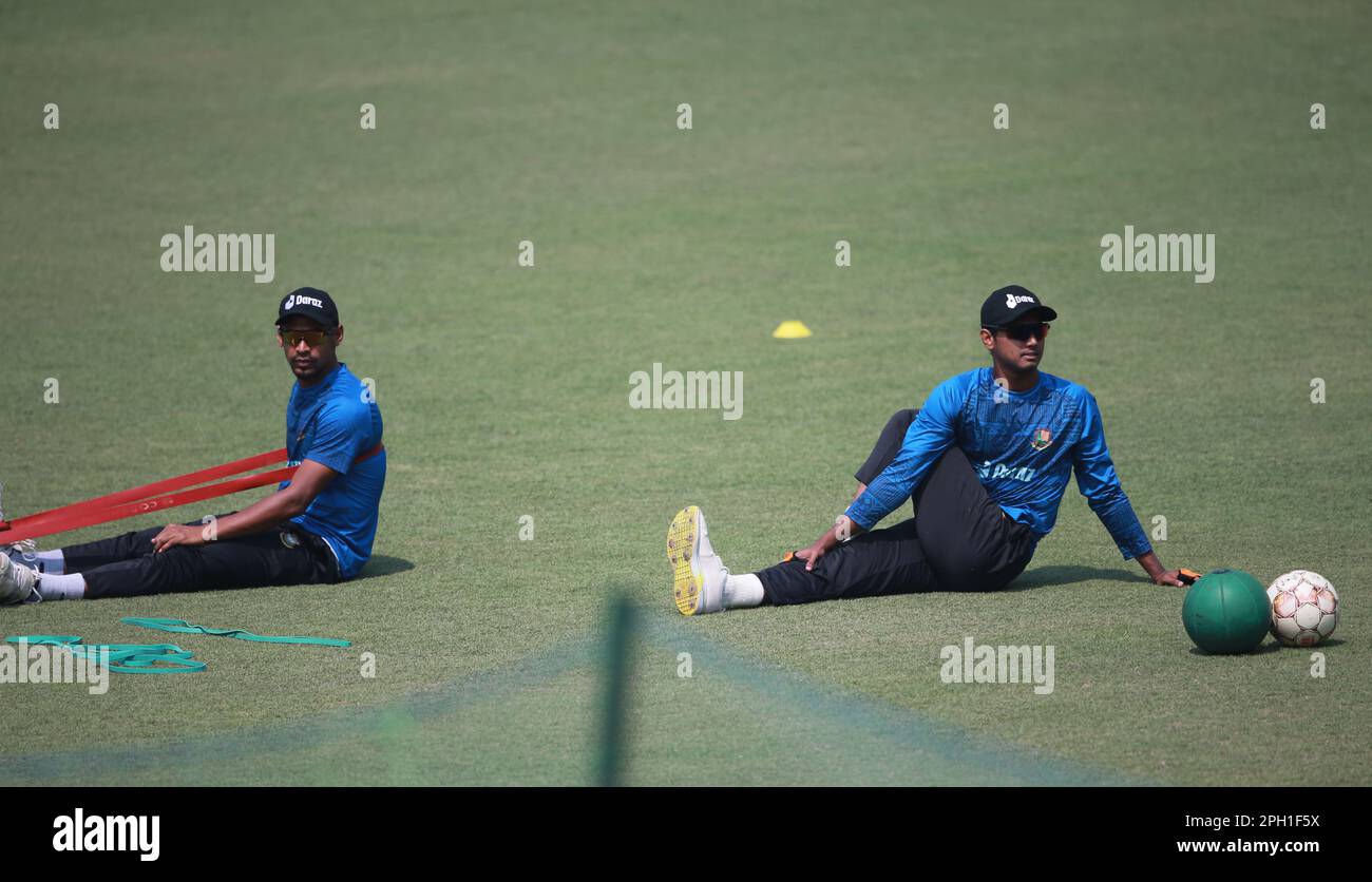 Hasan Mahmud as Cricket Team attends practice at Zahur Ahmed Chowdhury ...