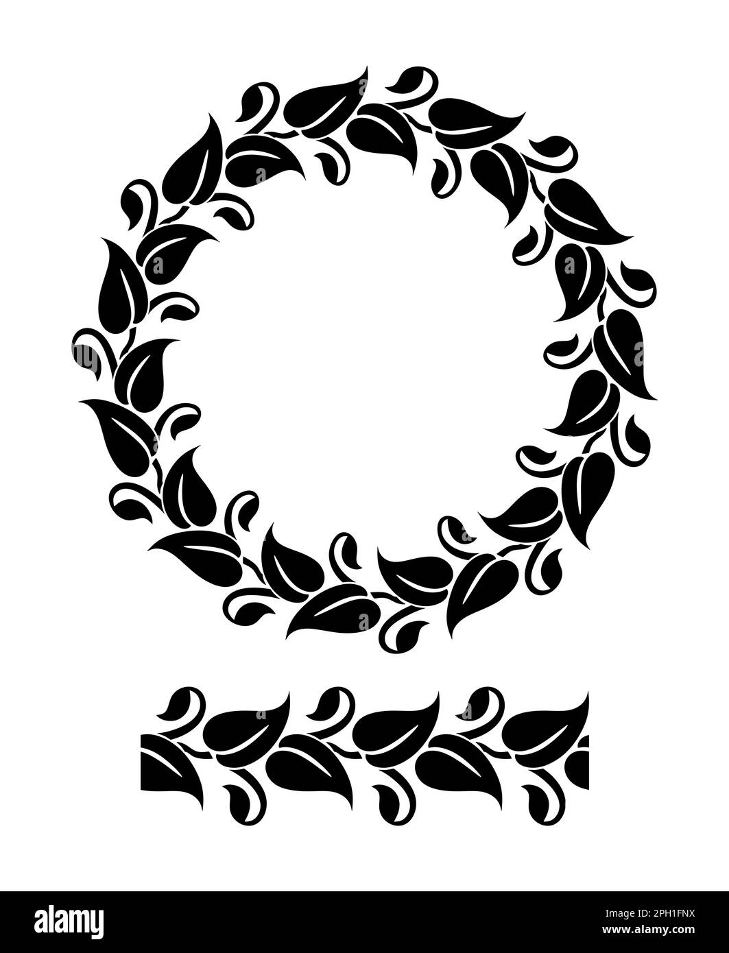 An elegant font design featuring a floral motif on each letter, with ...
