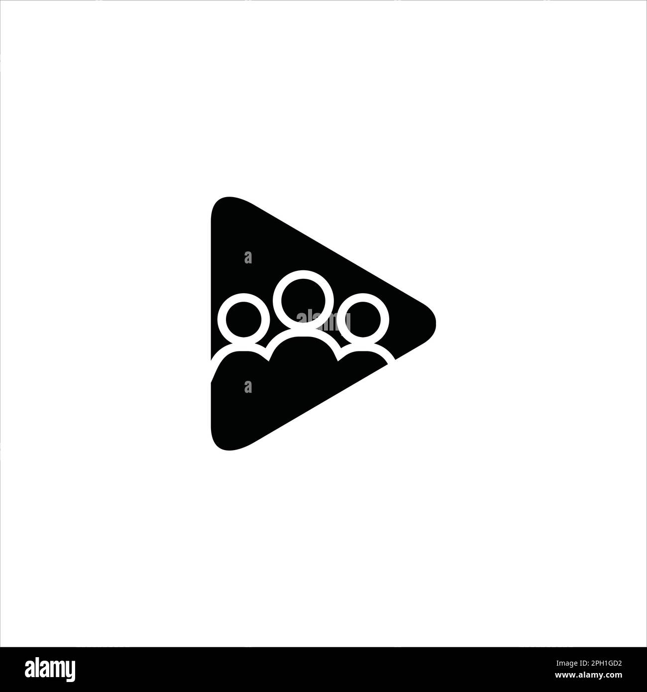 community and play button, white background, editable Stock Vector ...