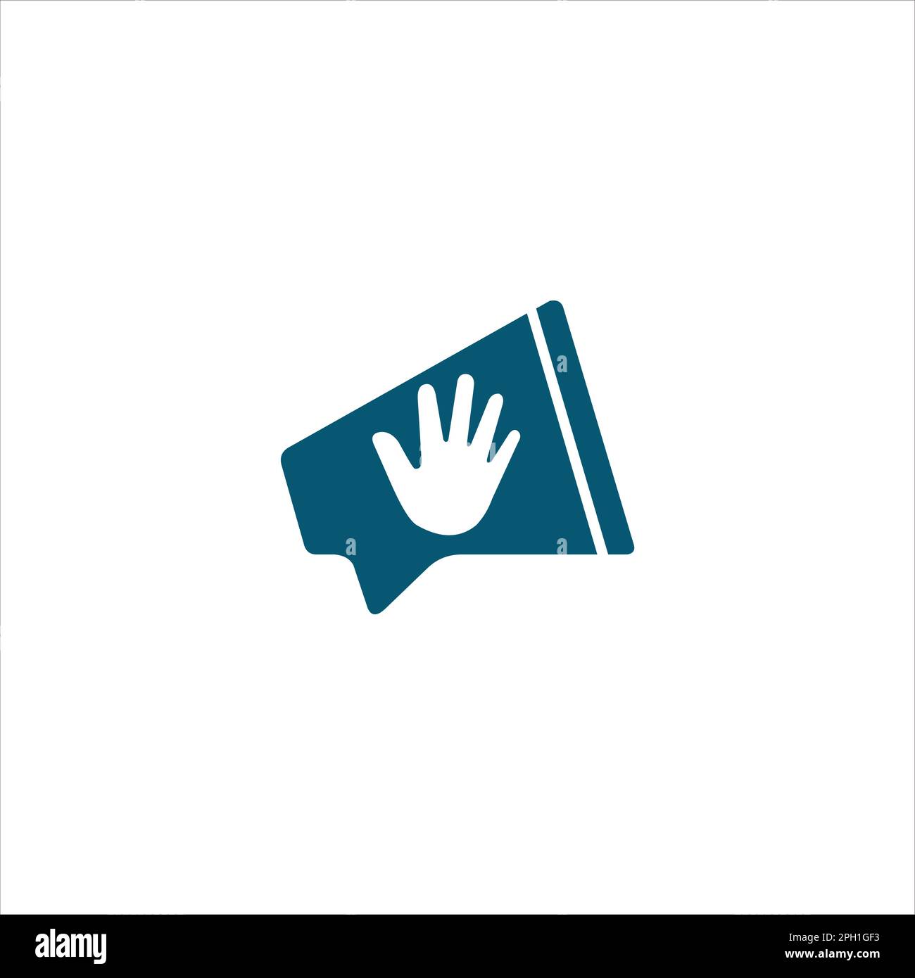 flat vector simple element illustration from editable hello, stop, and ...