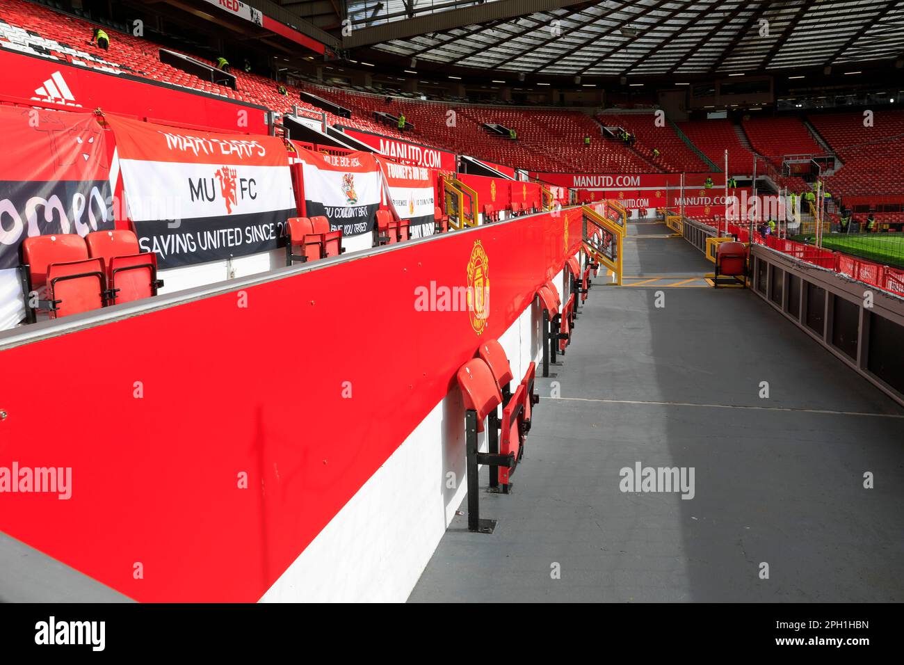 The disabled section inside Old Trafford ahead of the FA Women's Super ...