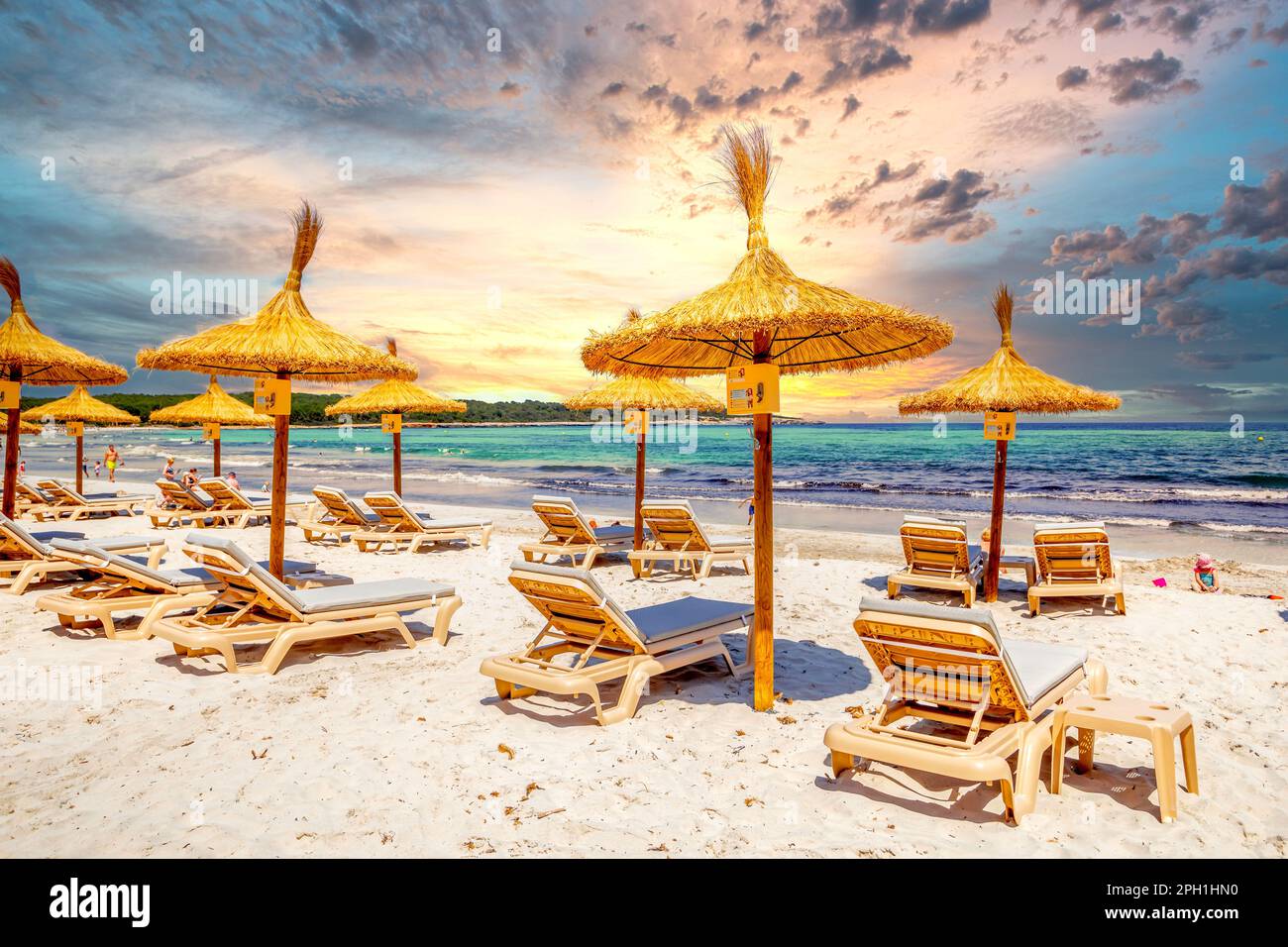 Beach in Sa Coma, Mallorca, Spain Stock Photo - Alamy