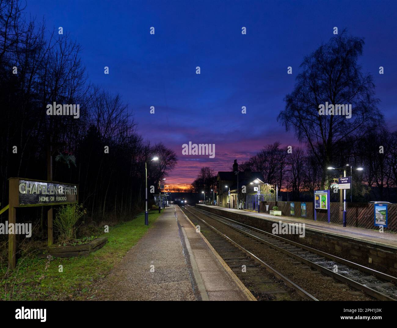 Northern Rail class 150 DMU train arriving at the small 2 platform ...