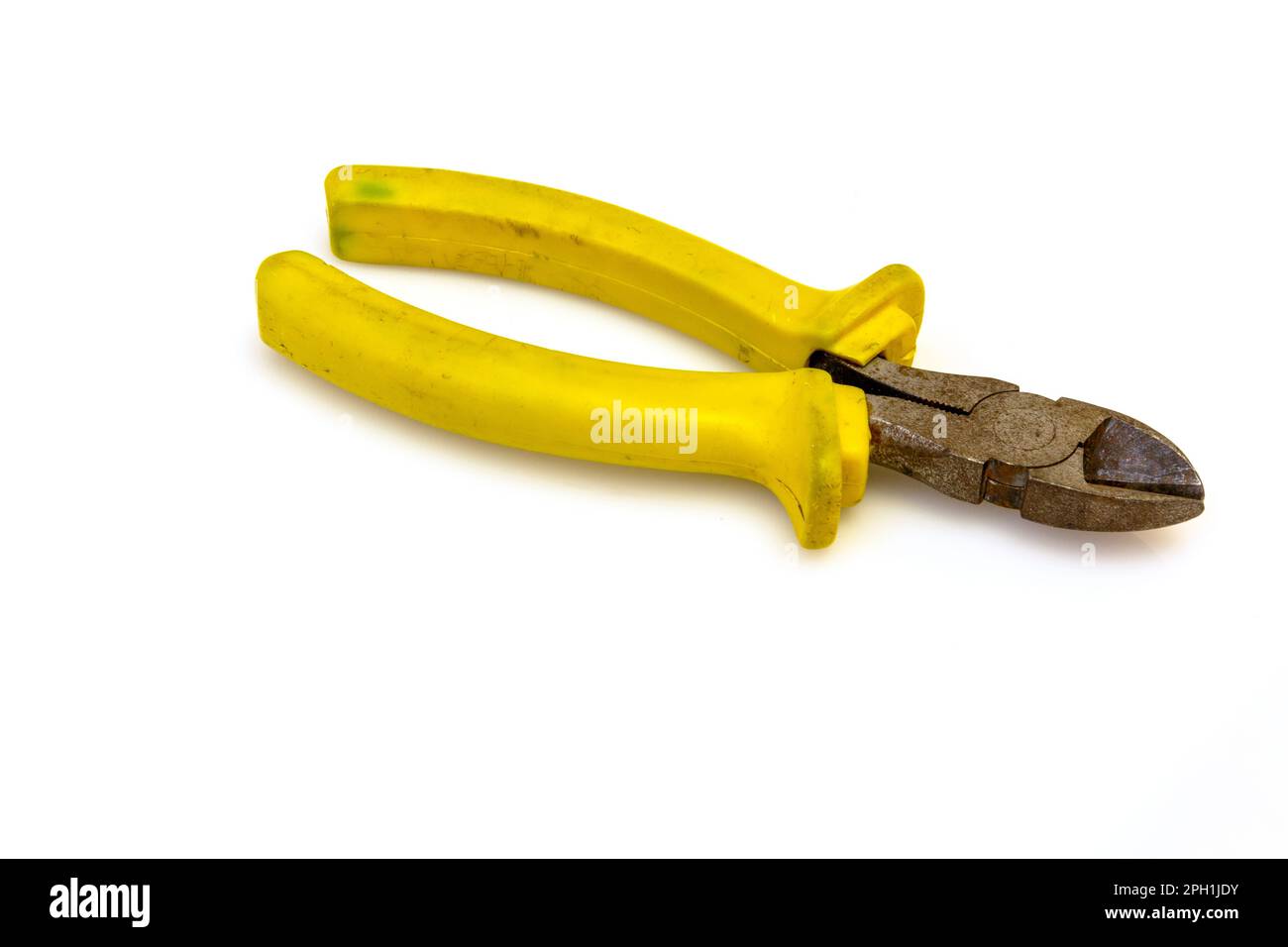 Tool close up of wire cutter on white background Stock Photo - Alamy