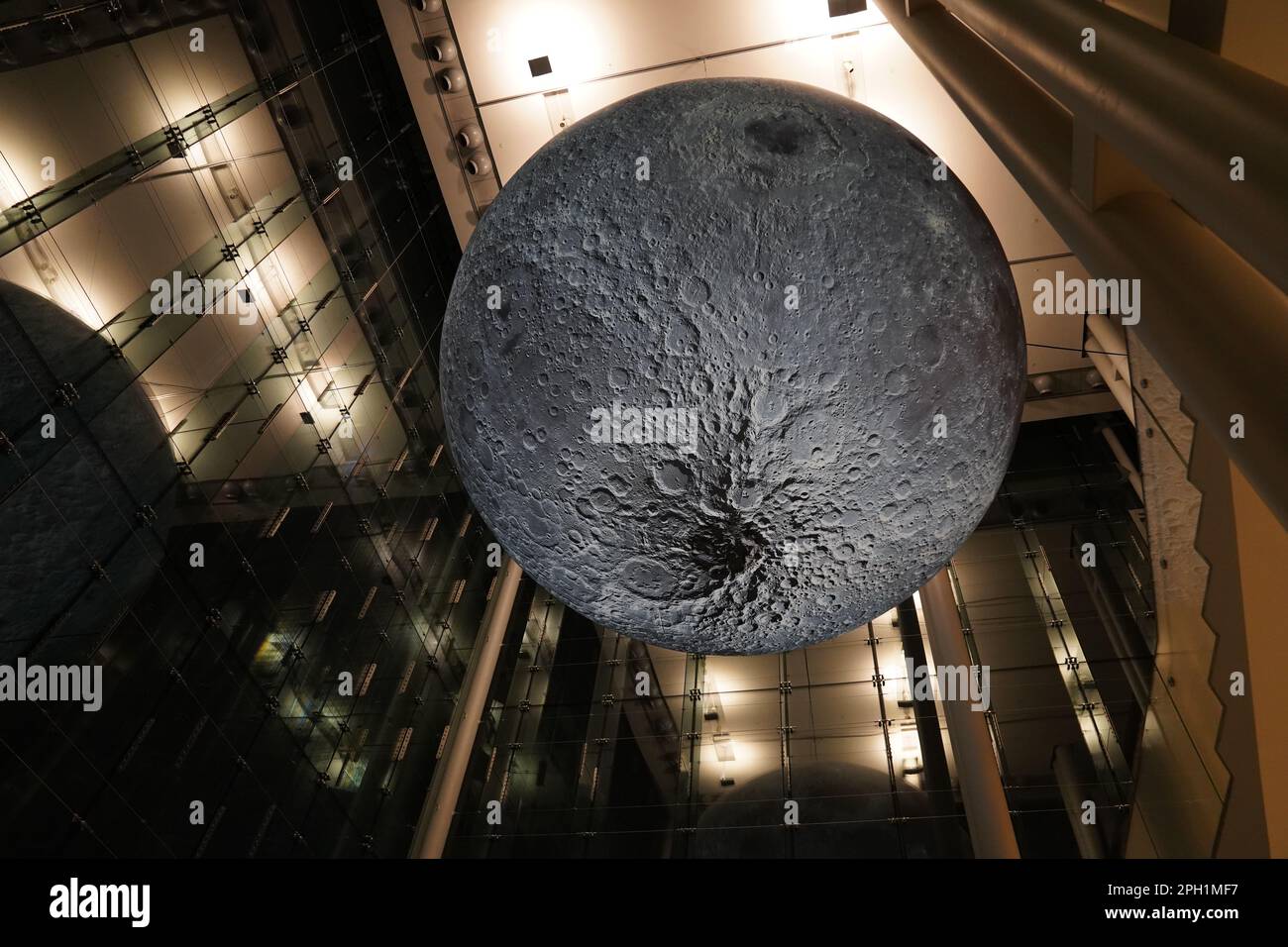 A full moon 3-D model on display at the Canadian musuem of nature Stock ...