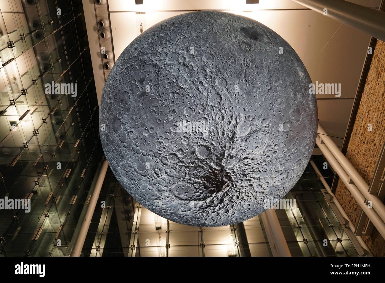 A full moon 3-D model on display at the Canadian musuem of nature Stock ...