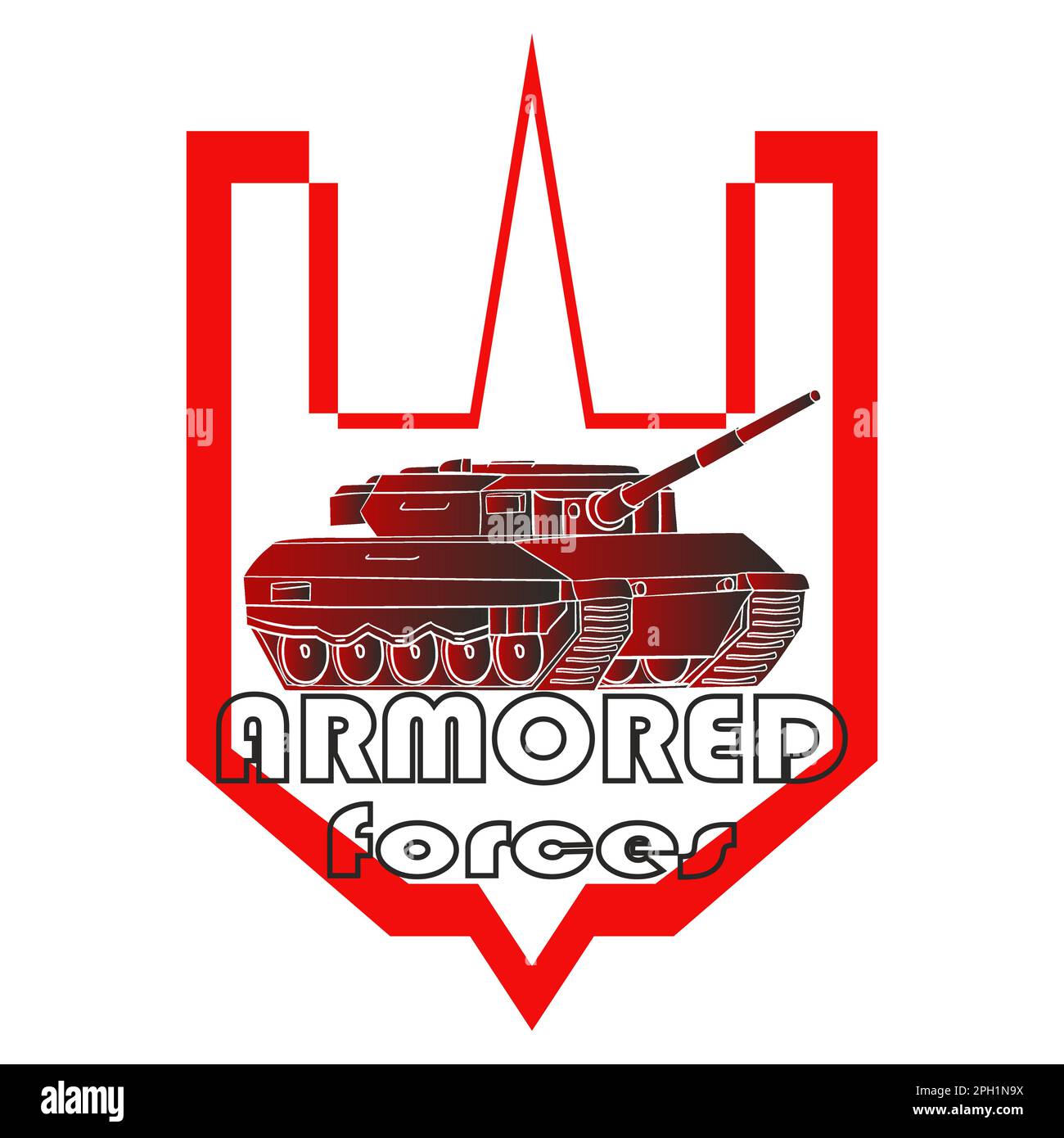 Vintage military emblem. Armored tank badges and logo. Vector ...