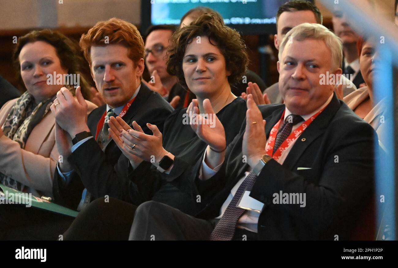 (second left to right) Matthew O'Toole, Claire Hanna MP and Patsy ...