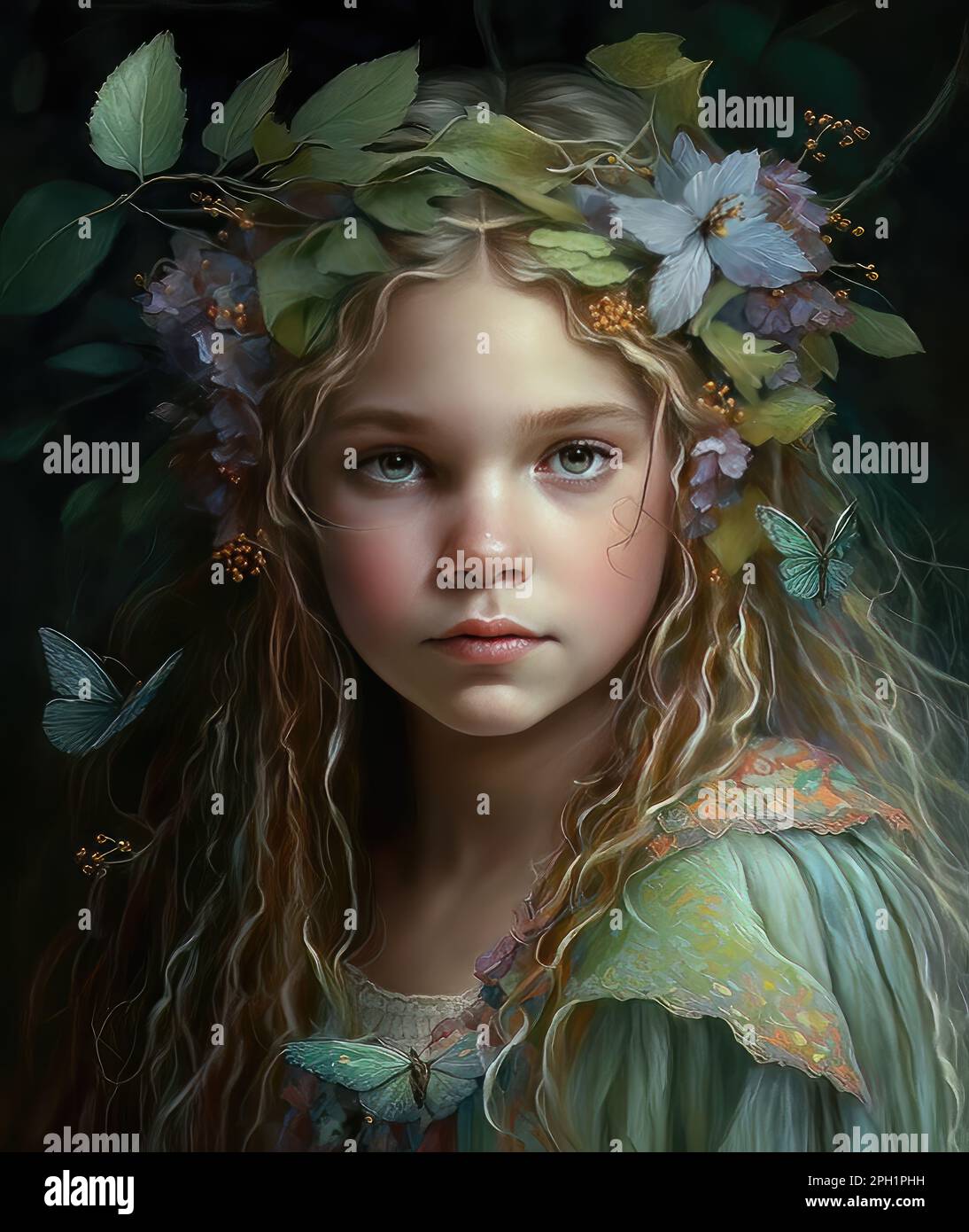 The Forest Fairy of Spring Stock Photo - Alamy