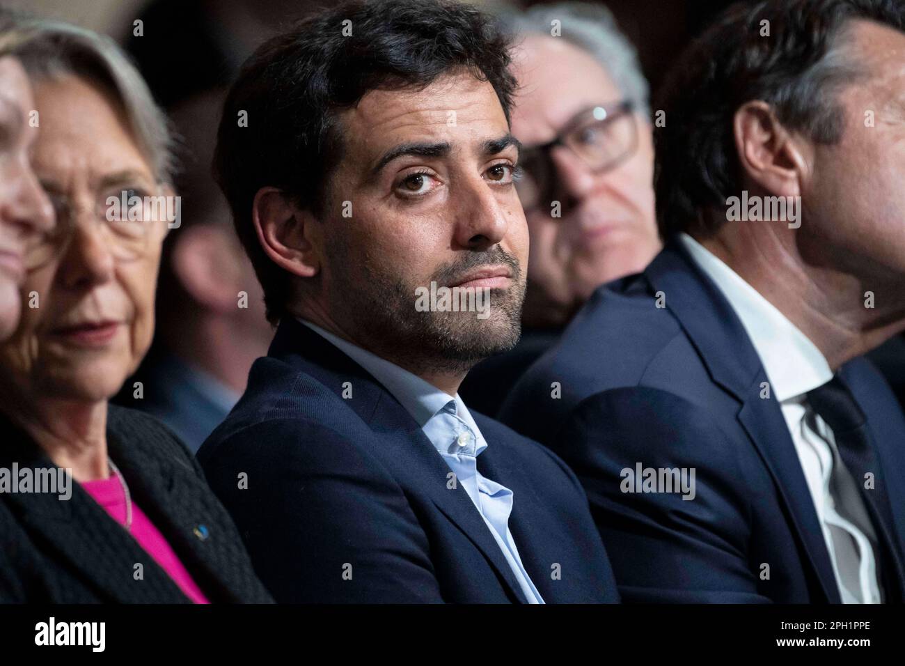 Paris, France. 25th Mar, 2023. Stephane Sejourne during French centre ...